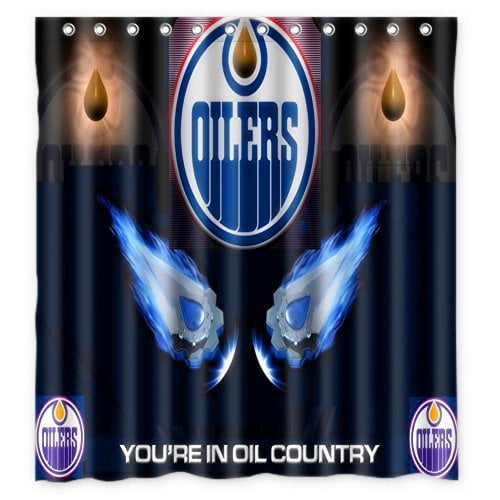 Click here for Touxihaa Edmonton Oilers Shower Curtain Bathroom C... prices