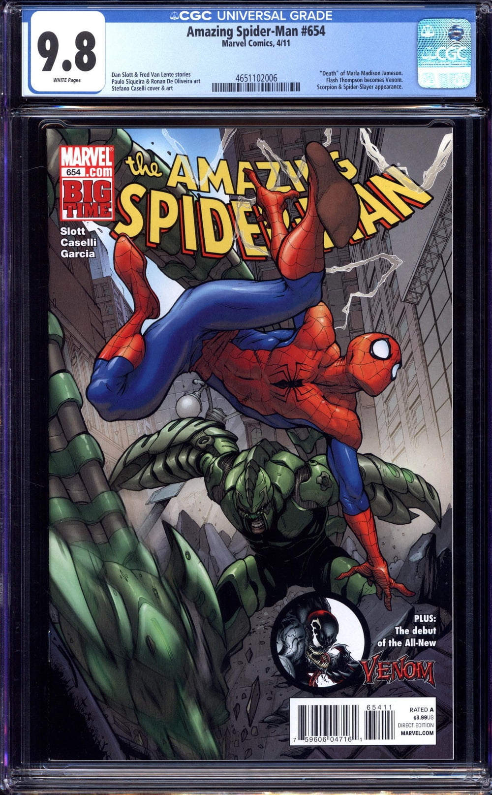 Amazing Spider-Man #654 - CGC 9.8 Comic Book - Walmart.com