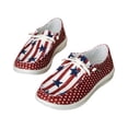 Women's Patriotic Slip On Shoe | Lightweight Canvas Loafers with Tie ...