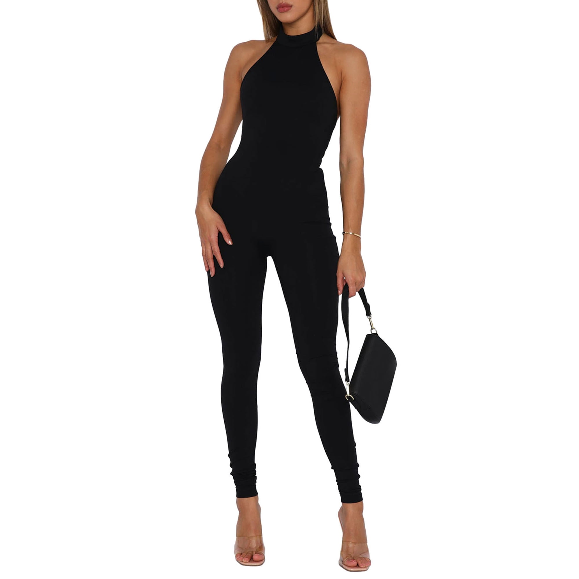 Click here for Xiaxaixu Women Jumpsuit  Sleeveless Halterneck Bac... prices