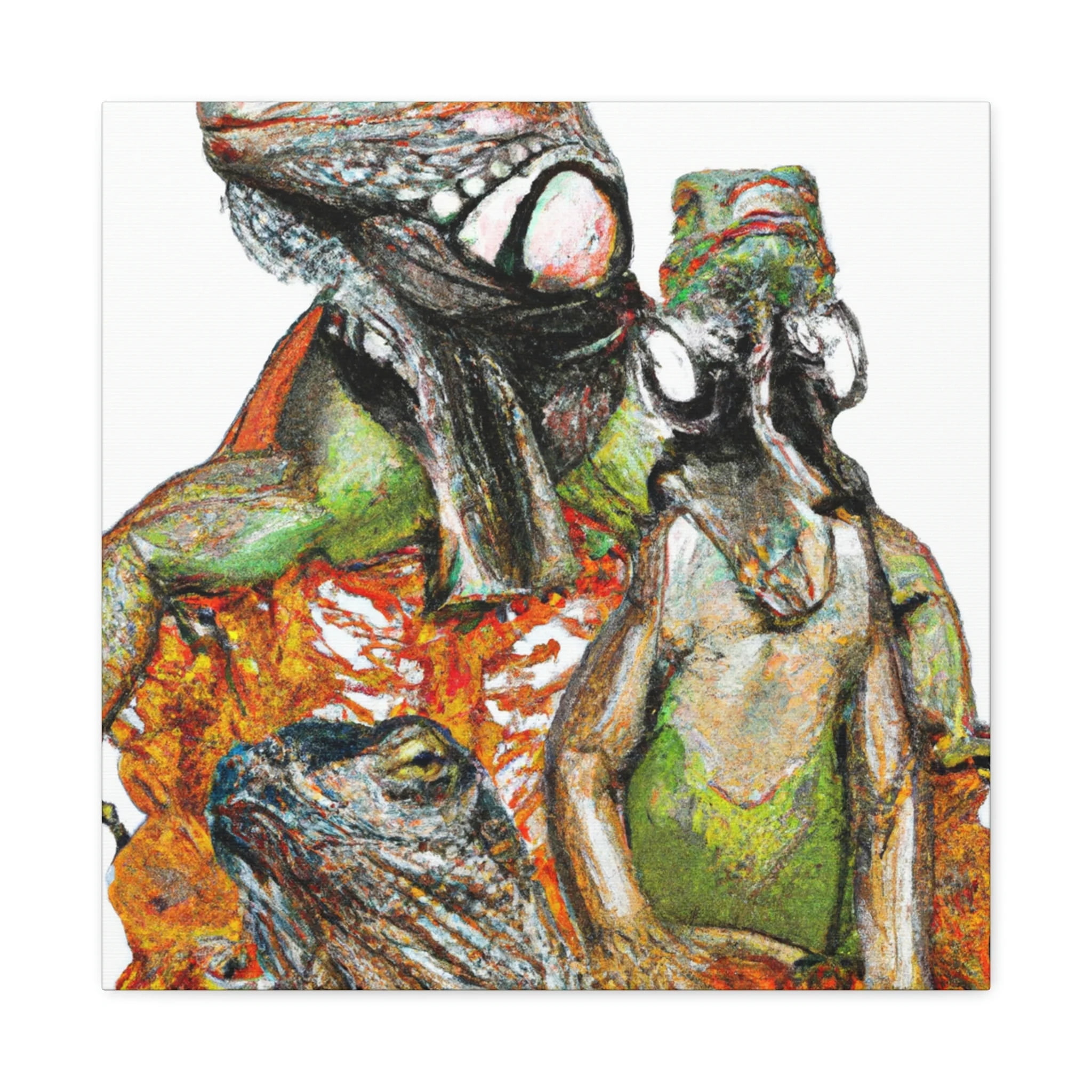 Iguanas in Rococo - Canvas - Walmart.com