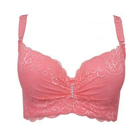 UK Women C D Cup Saxy Lace Push Up Bra Plus Size Wired Convertible ...