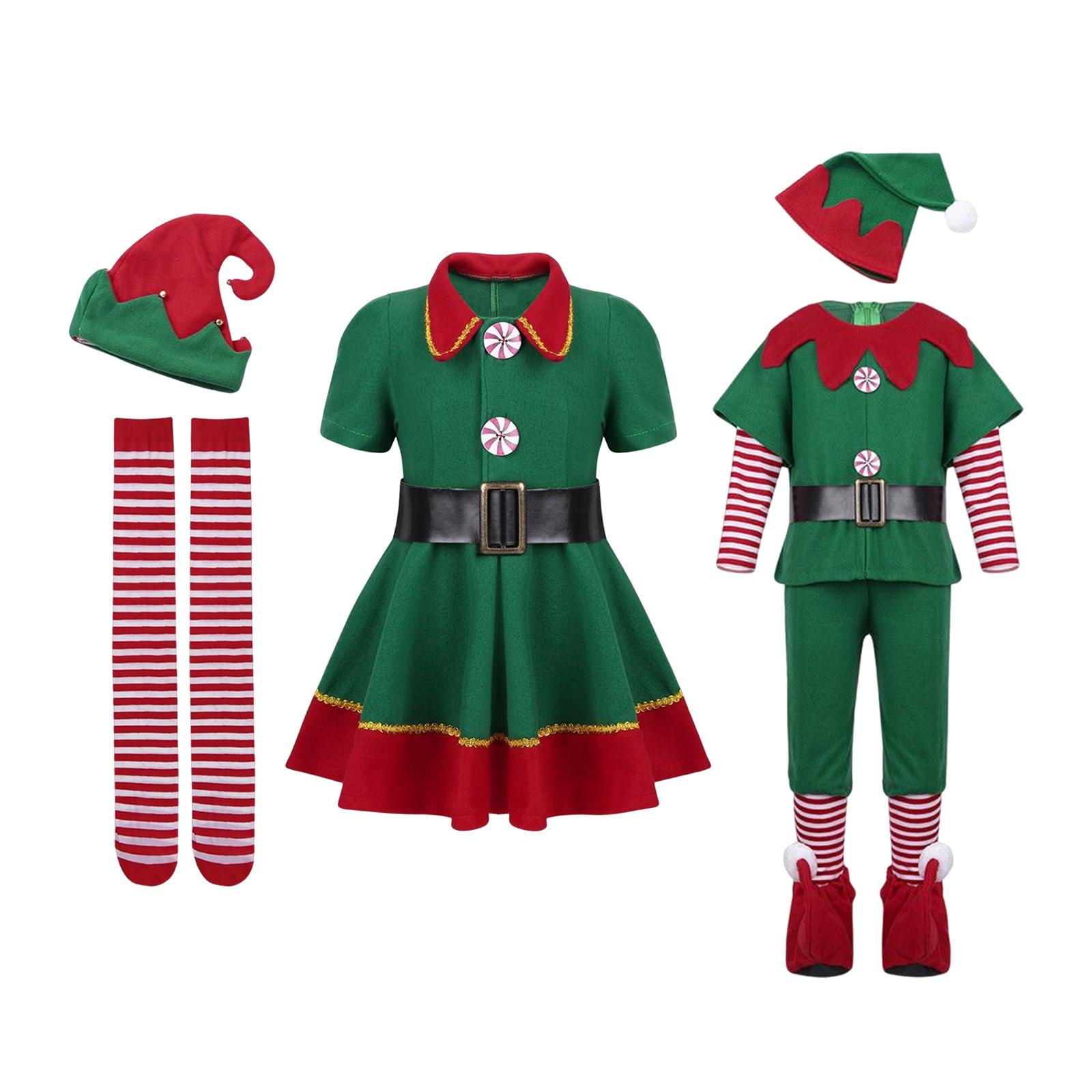 Elf Christmas Costume Clothes Photo Props Outfit para Halloween ...
