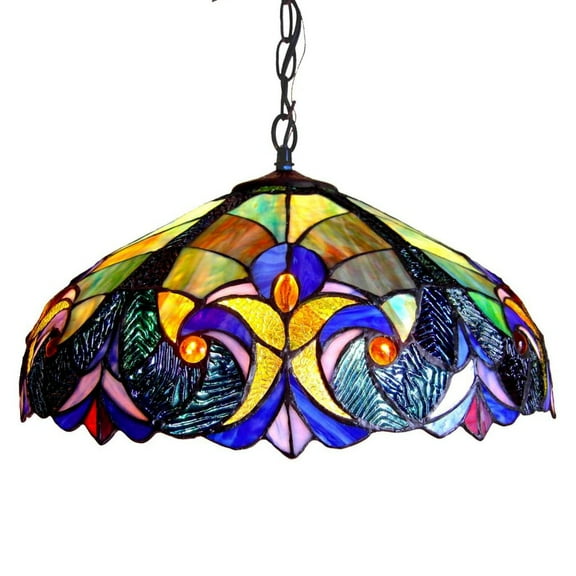 CHLOE Lighting GRENVILLE Victorian Tiffany-Style Dark Bronze 2 Light ...