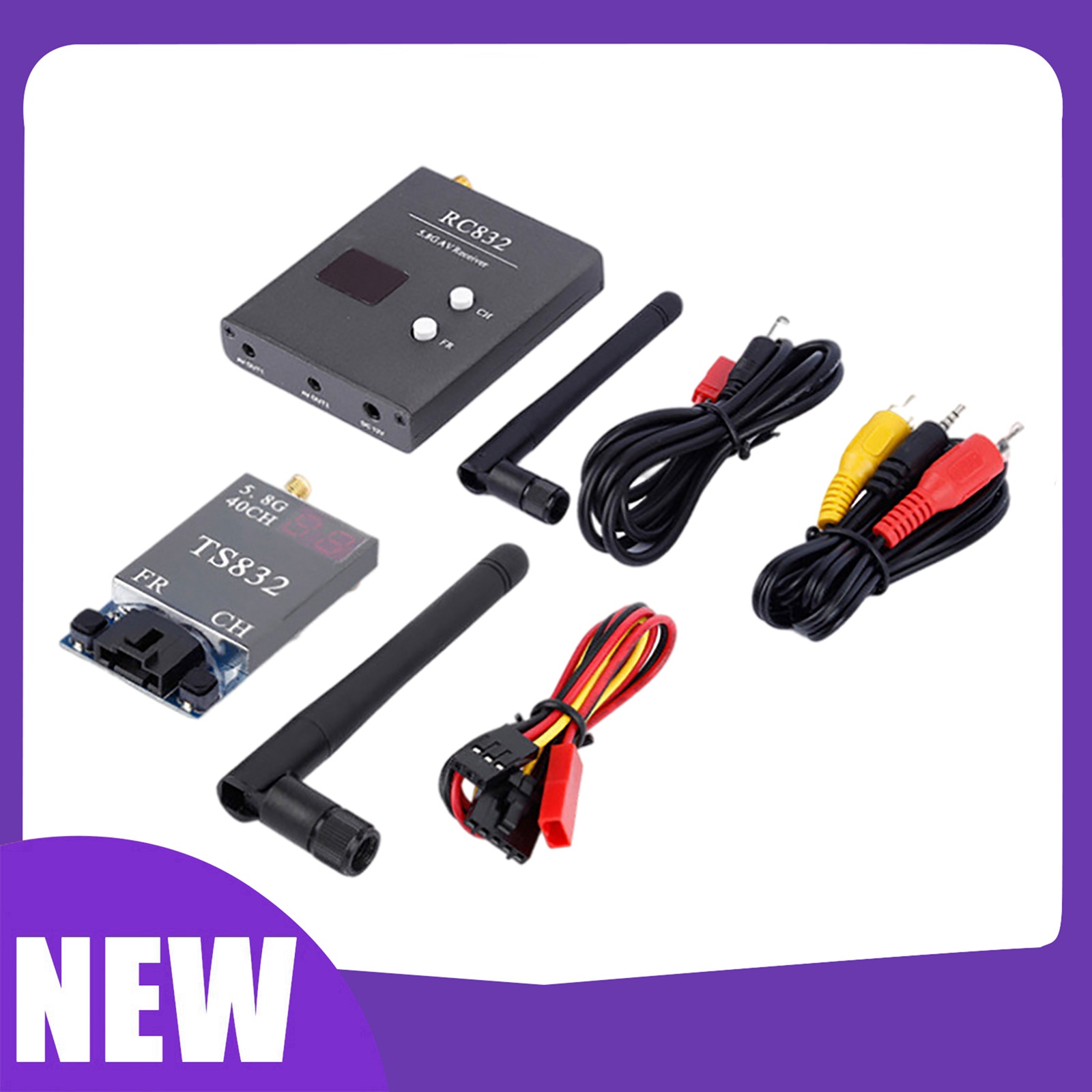 Buy YeekTok 5.8g Uvc Receiver + 25mw/100mw 5.8g 48ch Vtx 600tvl Fpv Camera Transmitter Video ...