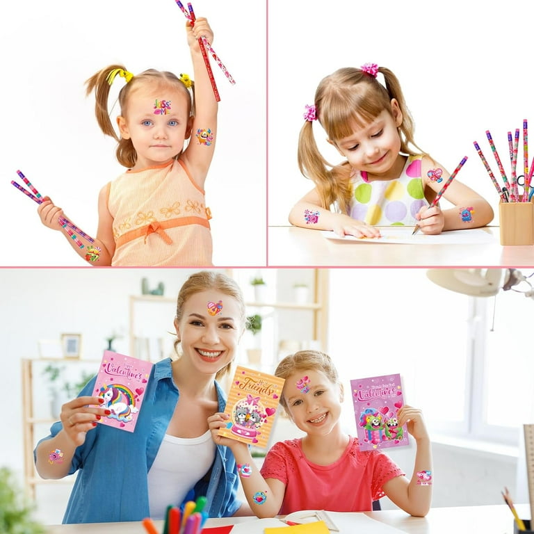 Valentine Gifts 96-Piece Valentine's Day Classroom Kit - Cards, Pencils ...