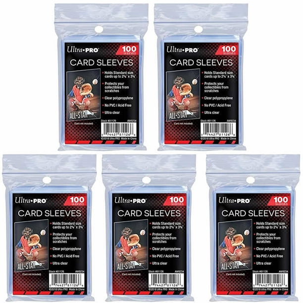 Clear Card Soft Sleeves Penny Sleeves 5 Pack Bundle Ultra Pro - Walmart.com