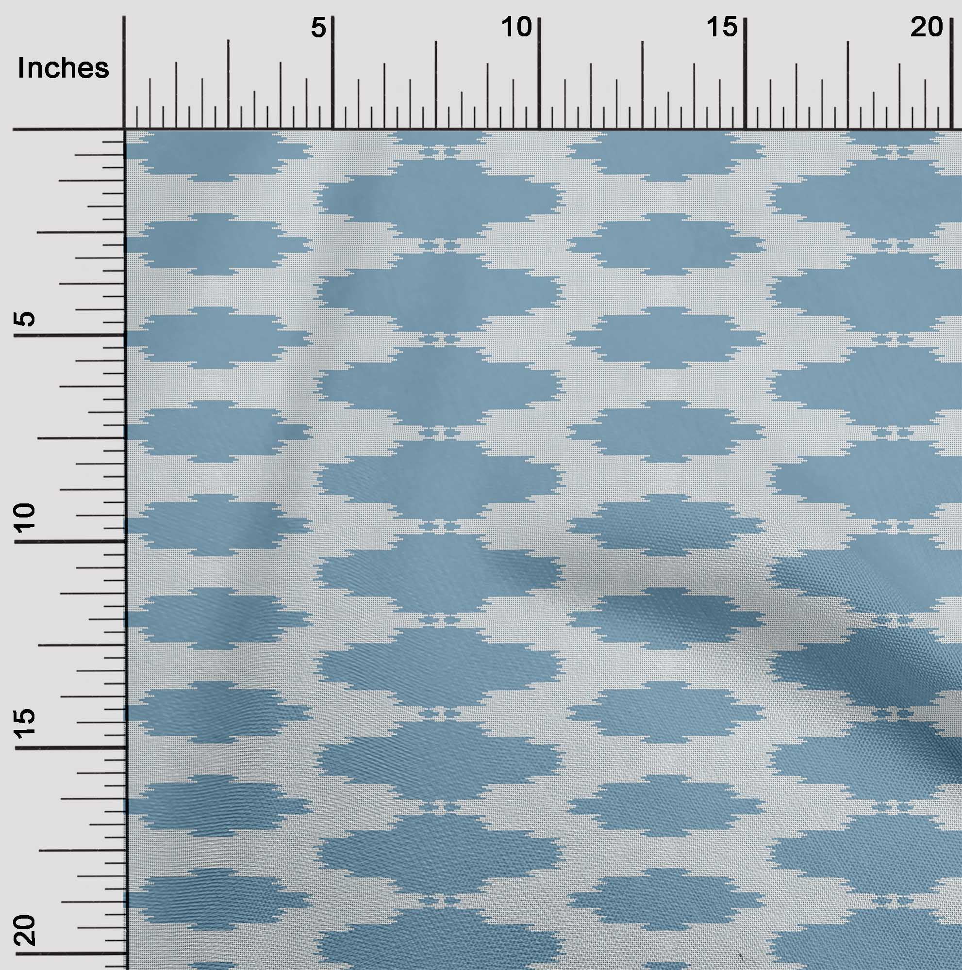 oneOone Organic Cotton Voile Fabric Plus Sign Kasuri Fabric Prints By ...
