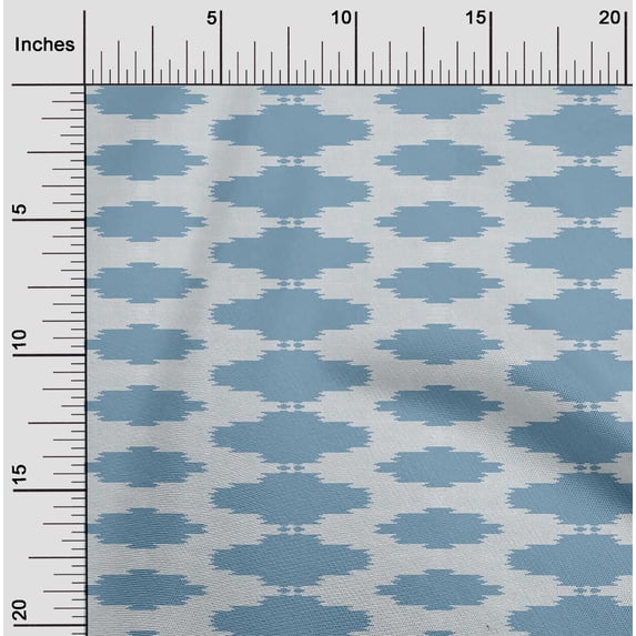 oneOone Organic Cotton Voile Fabric Plus Sign Kasuri Fabric Prints By ...