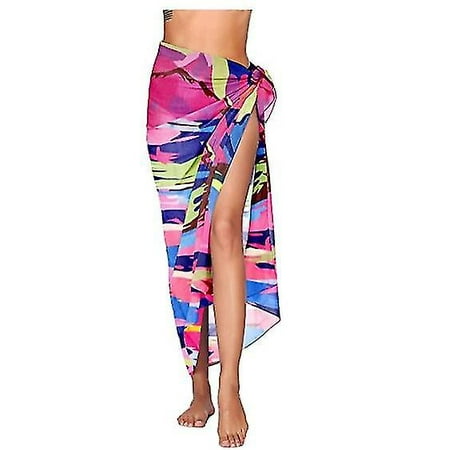 Women's Beach Sarong Pareo Chiffon Bikini Wrap Skirt Cover Up For ...