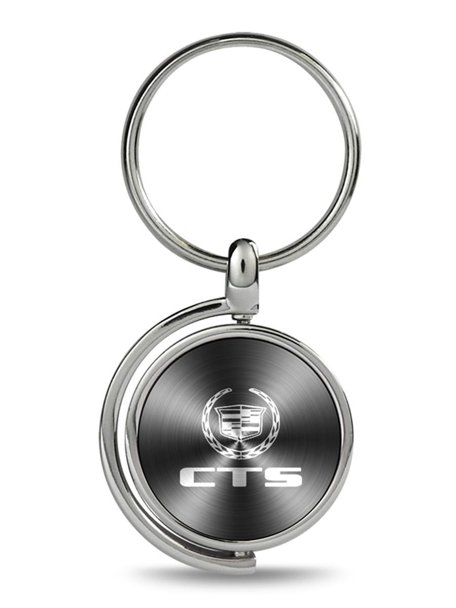 Cadillac CTS Gray Brushed Metal Spinner Key Chain - Walmart.com