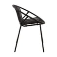 Stackable Patio Dining Chairs Set of 2, Metal Legs Plastic Backrest ...