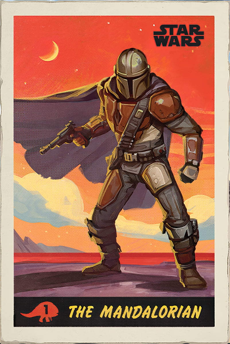 The Mandalorian - TV Poster (Comic Design - Mando) (Poster & Poster ...