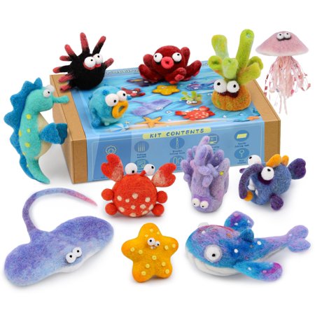 Fedmut Needle Felting Kit, Felting Kits for Beginners Adults, 12 Sea ...