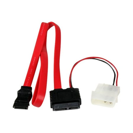 StarTech.com 20in Slimline SATA to SATA with LP4 Power Cable Adapter ...