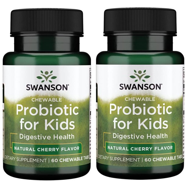 Swanson Chewable Probiotic for Kids - Natural Cherry Flavor 2 Pack - Walmart.com
