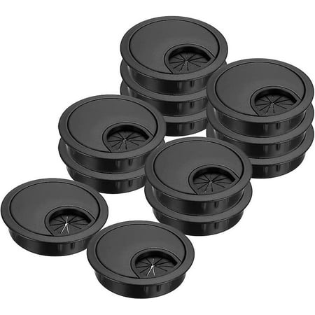 Desk Grommet Kit, 60mm Plastic Desk Cable Grommets Cap Table Surface ...