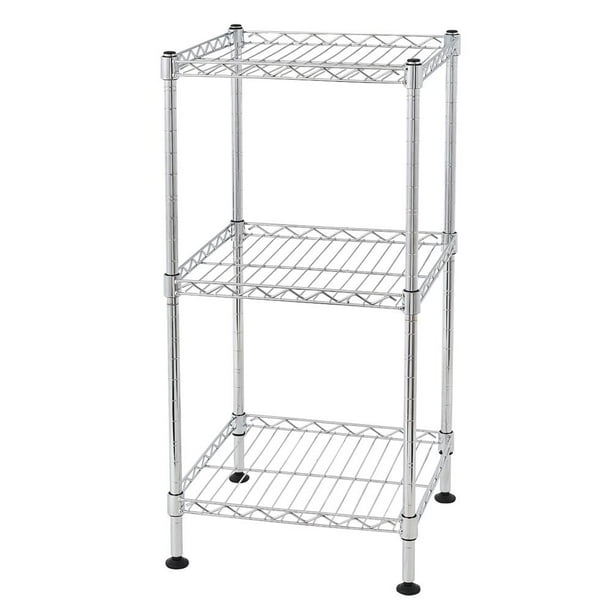 Zimtown Small 3 Tier Shelving Adjustable Chrome - Walmart.ca