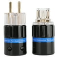 Transparent Pure Copper Gold-Plated Audio Power Connector for 100~250V ...