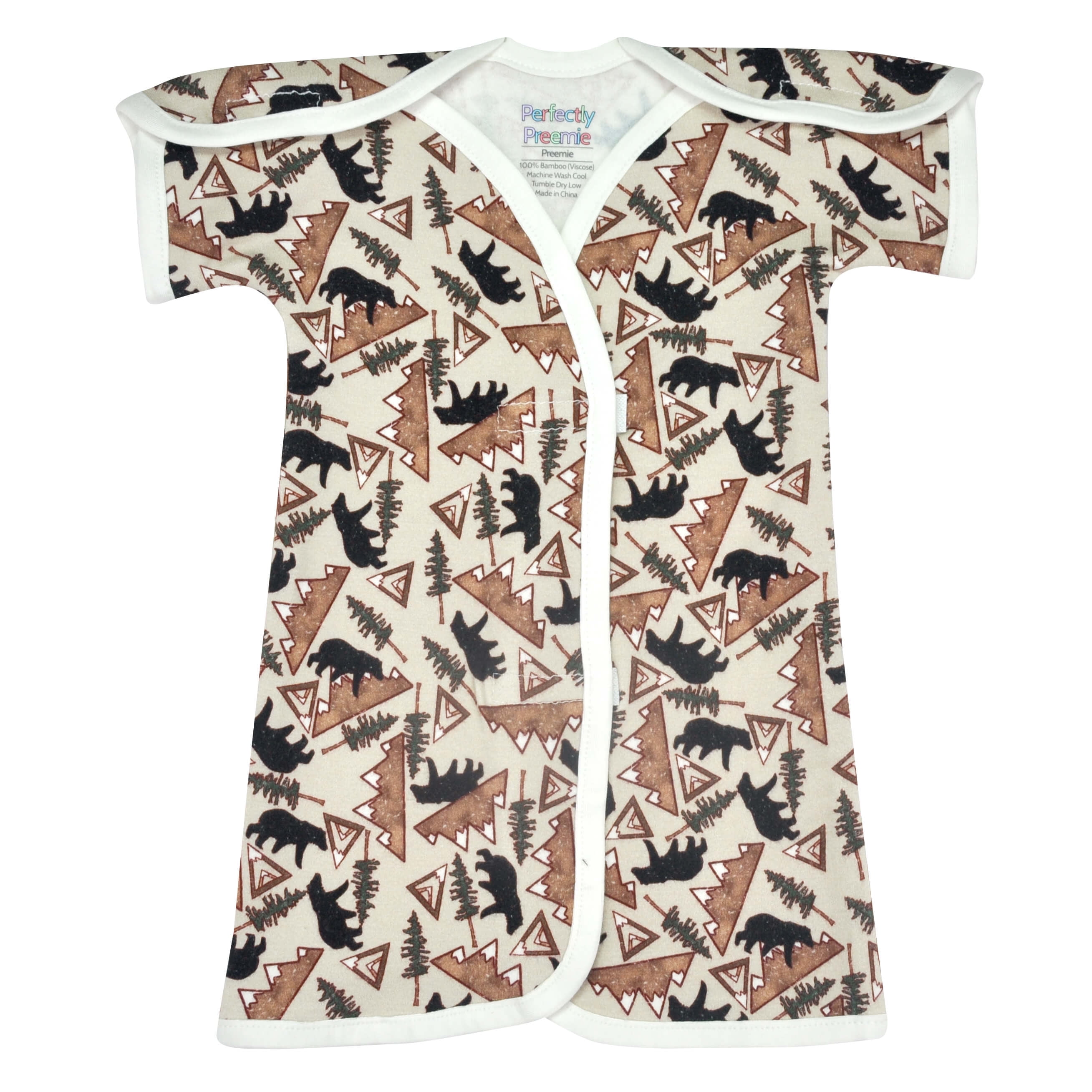 Perfectly Preemie Boy’s & Girl’s Open-Shoulder Bamboo NICU Gown ...