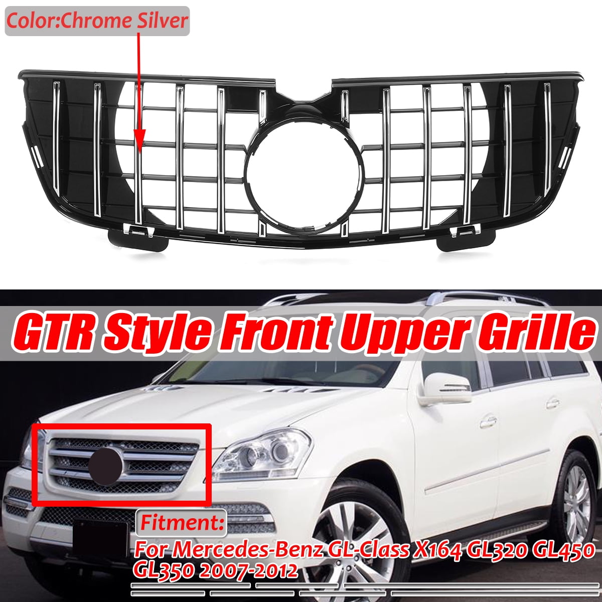 For Mercedes-Benz X164 GL-Class 07-12 GL320 GL350 GL450 Grill Grille GT ...