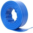 2"x 50 FT Filter Backwash Hose, Blue Heavy Duty Reinforced PVC Lay Flat ...