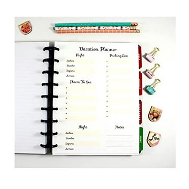 Time Table Plan Inserts Teacher Planner Refill for 9 Disc Happy ...