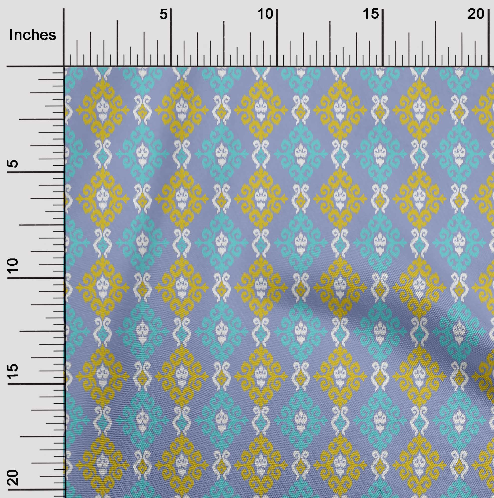 oneOone Georgette Viscose Fabric Swirl Ikat Print Fabric By The Yard 42 ...