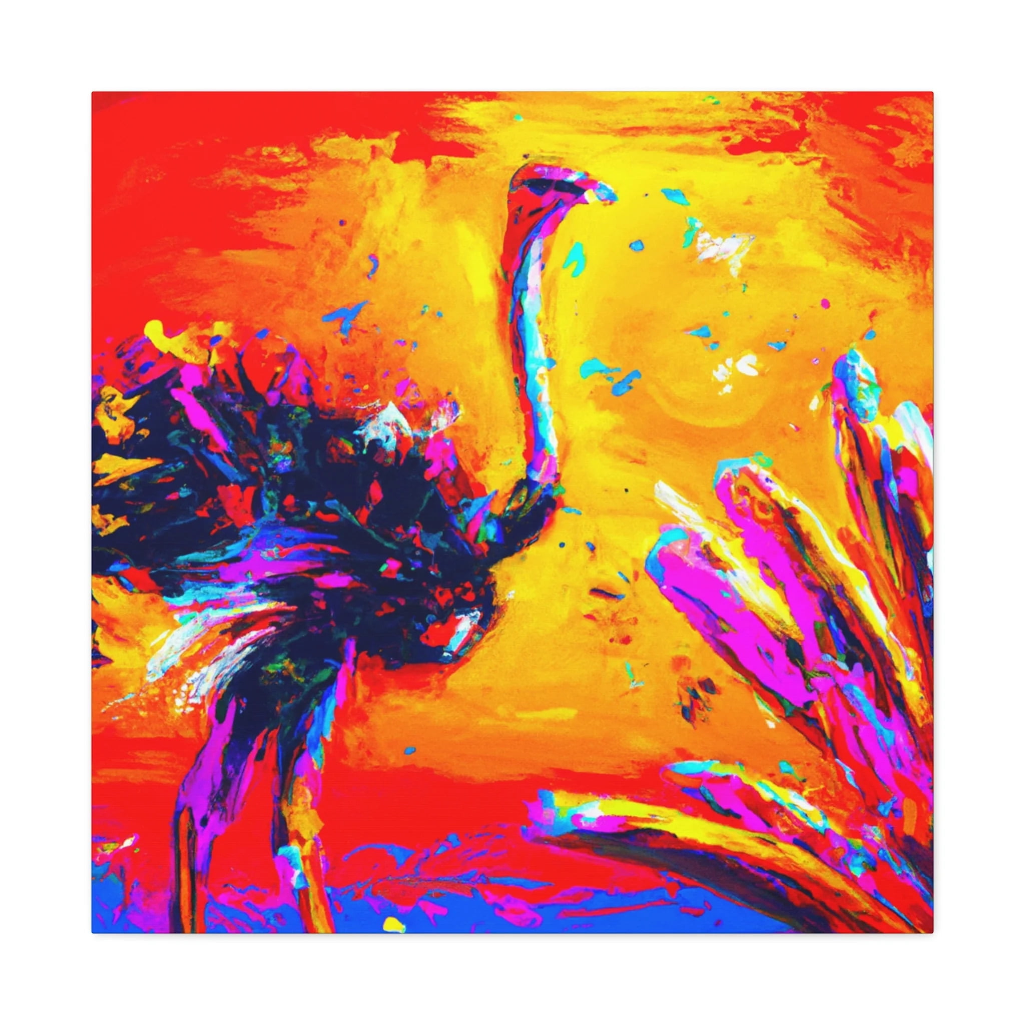 Ostrich in Abstraction - Canvas - Walmart.com