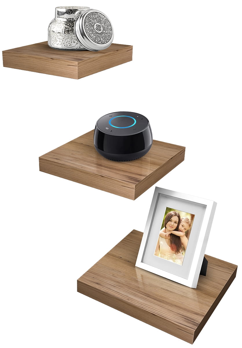 Wood Tile Shelf - (Mahogany Wood) - Walmart.com