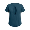 Open Back Workout Tops for Women 2026 Summer Short Sleeve Crewneck ...