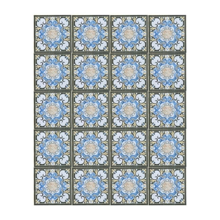 Zyyini 20PCS Diagonal Floor Stickers Waterproof Tile Stickers Floor ...