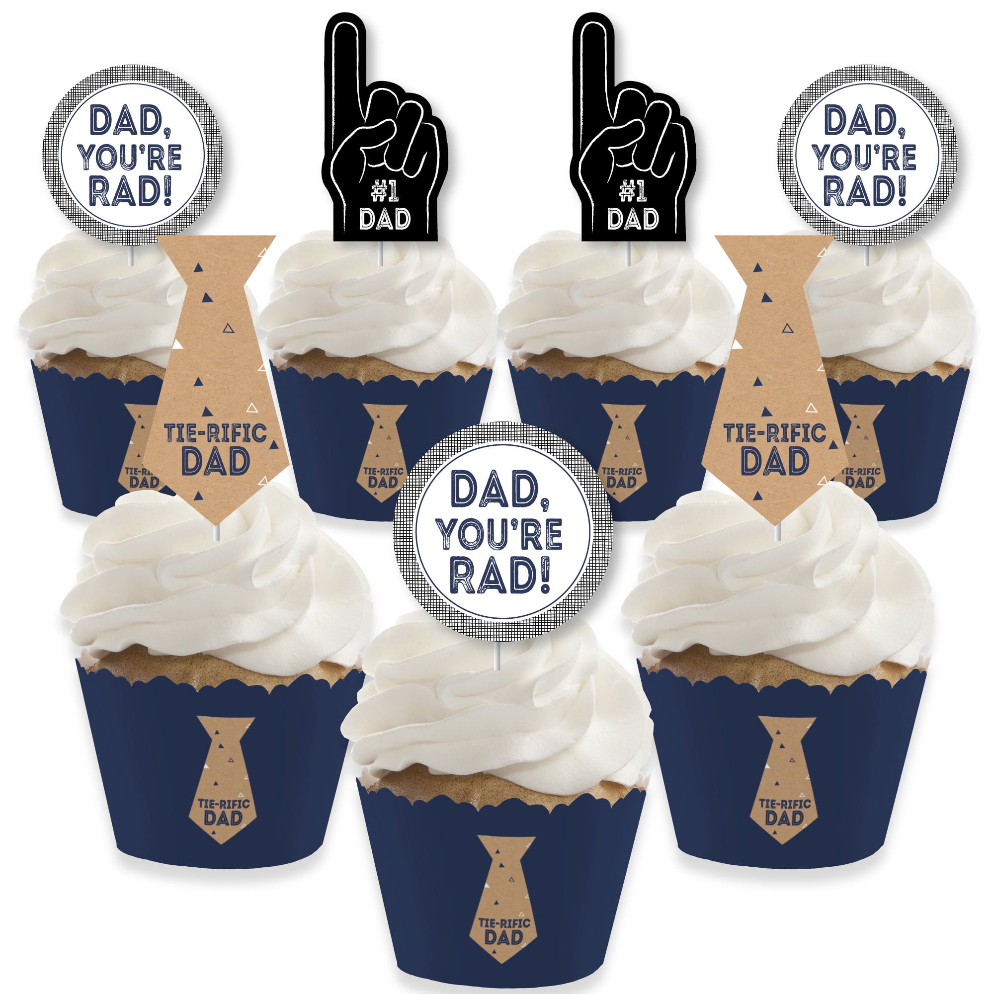 Happy Father's Day cupcake toppers-#1 Dad printable cupcake topper ...