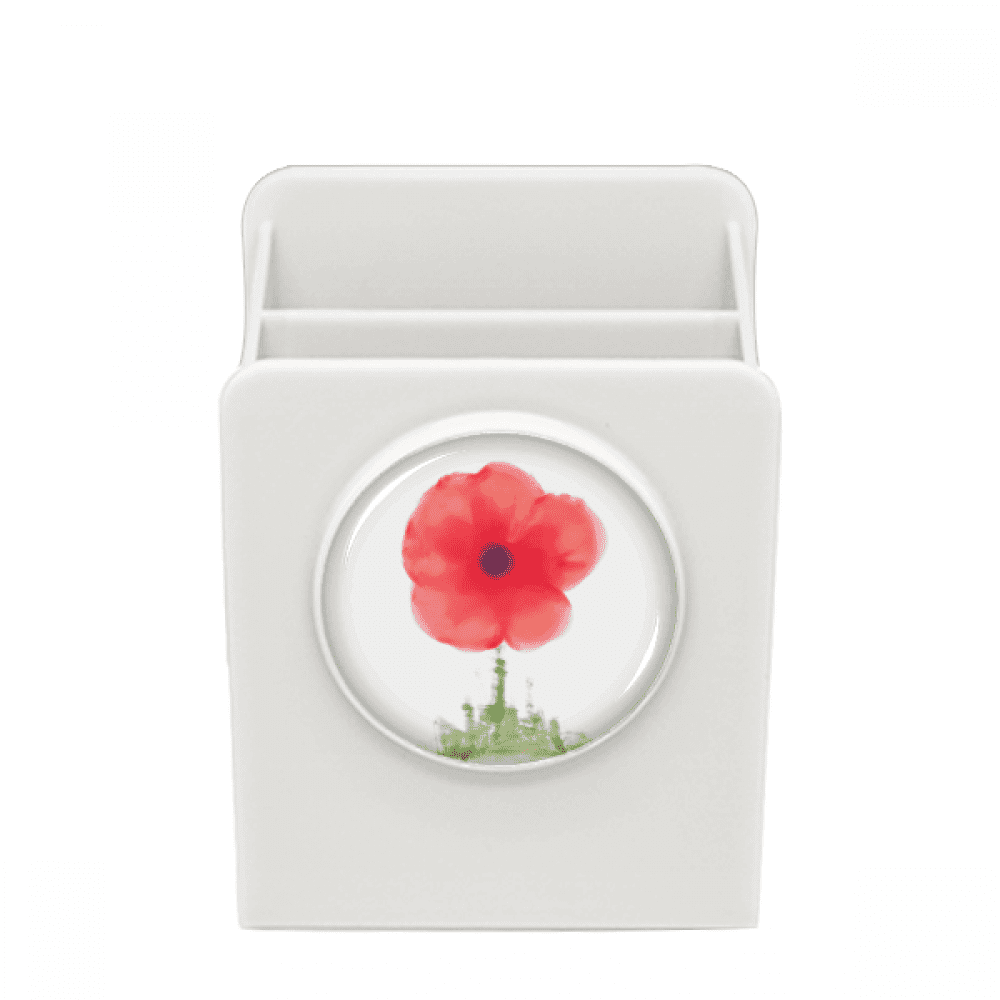 Red Flower Corn Art Watercolour Desk Pencil Holder Cup Pen Organizer ...