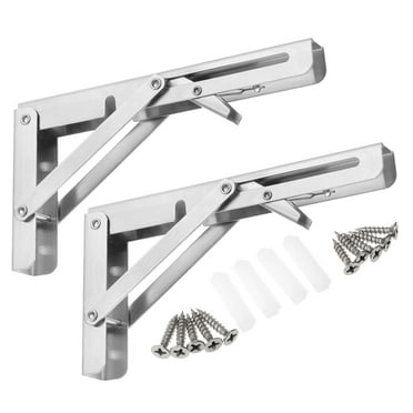 Unique Bargains Folding Bracket 9.57" 243mm Wall Mounted Support ...