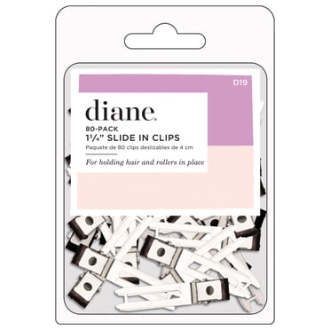 Diane Double Prong Clips, 1 3/4 inch, 80 Pack, Metal for Pin Curls and ...
