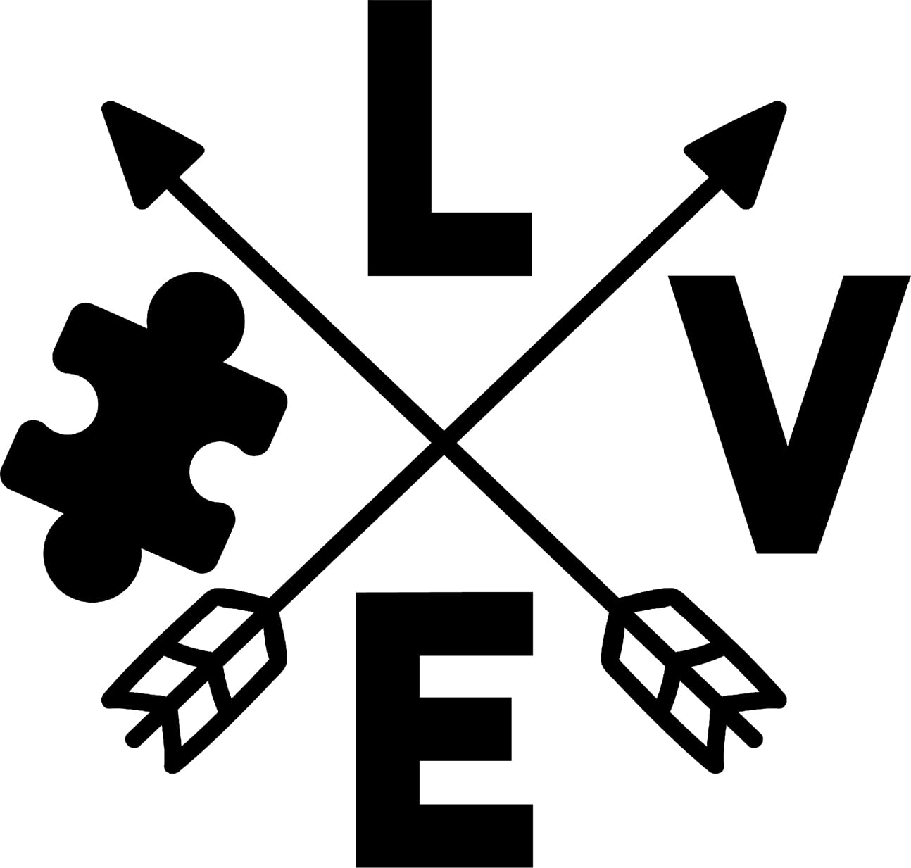 Love Puzzle Piece Arrows Autism Awareness Support Wall Decals for Walls ...
