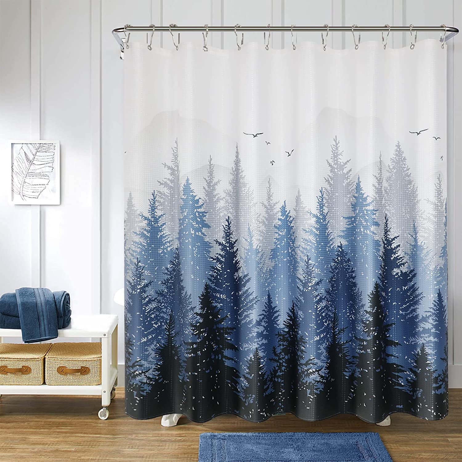 Click here for Nipocaio Netseng Shower Curtain Mountain Forest Na... prices