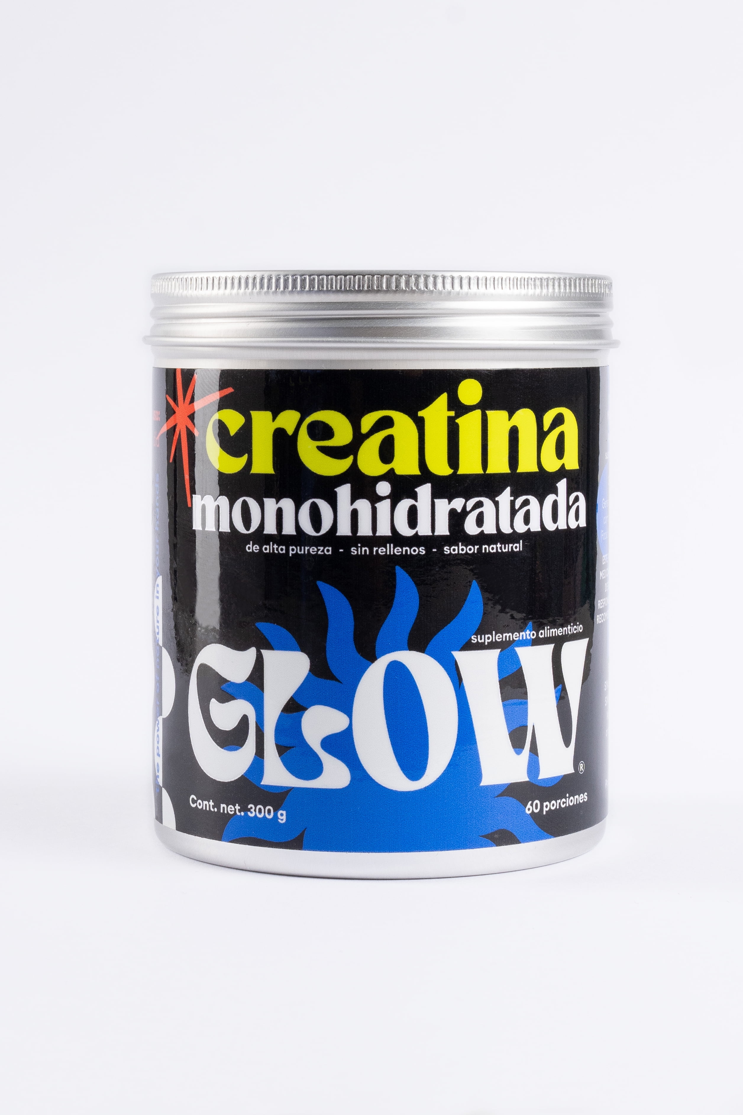 Creatina Monohidratada 300 g en Polvo Vegana sin sabor sin olor GLOW ...