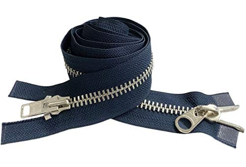 YKK #10 Extra Heavy Duty Aluminum Navy Parka"2-Way" Dual Separating ...