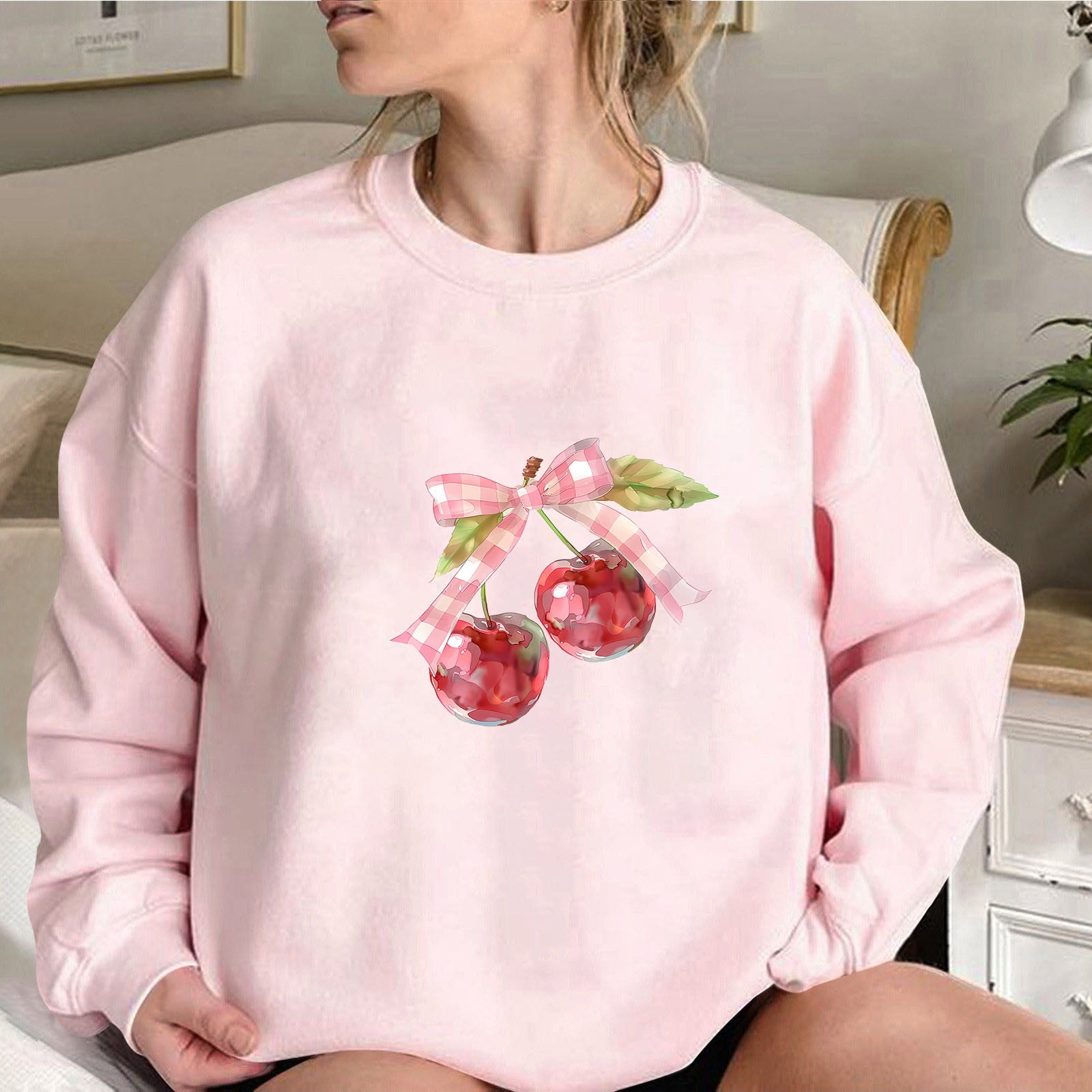 Click here for Jsaierl Womens Oversized Sweatshirts Cute Cherry B... prices