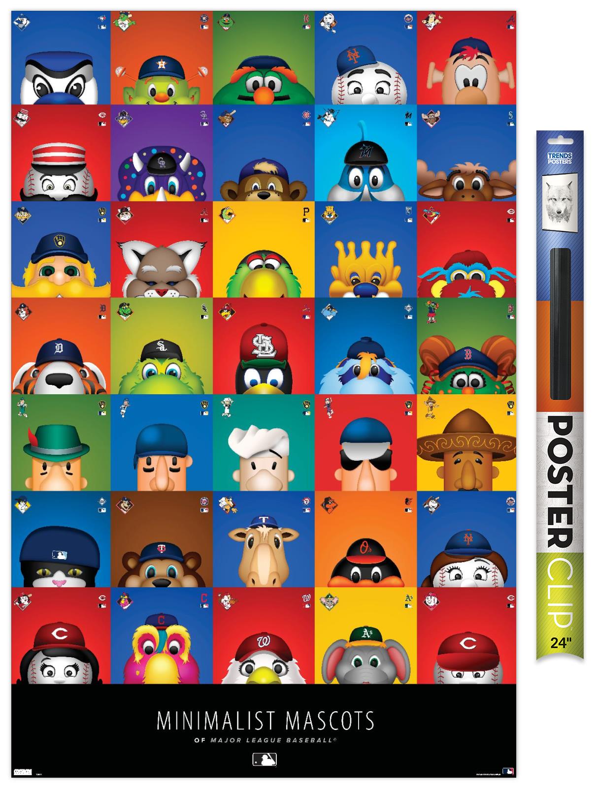 Trends International MLB League - S. Preston Mascot Grid 20 Wall Poster ...
