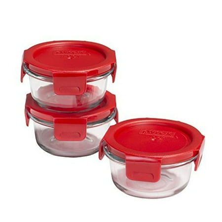 UPC 071160089709 - Pyrex 4-Lock 1-Cup Round Glass Container, 6-piece ...