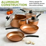 Ecolution Titanium Ceramic Easy Clean Endure Nonstick Cookware Set, 8 ...