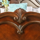 Furniture of America Leonora Wood Panel Bed, Queen, Cherry - Walmart.com