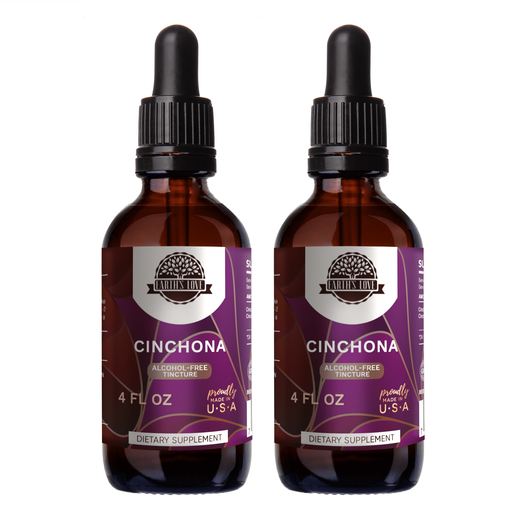 Earth's Love Cinchona Alcohol-FREE Herbal Extract Tincture, Super ...