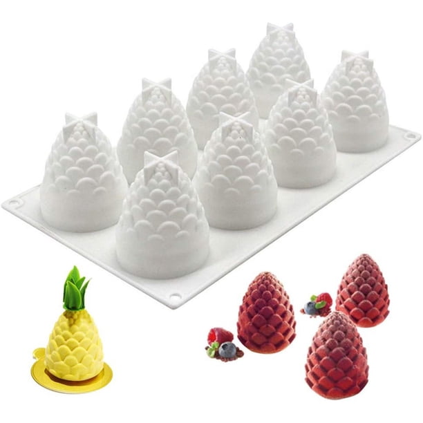 3D Pinecone Shape Mousse Cake Mold Christmas Pinecone Shaped Silicone ...