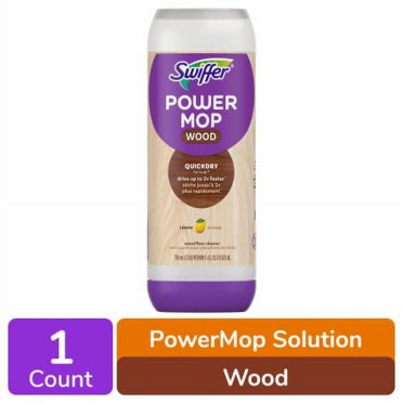 Swiffer PowerMop Wood Quick Dry Liquid Floor Cleaner Solution, Lemon ...