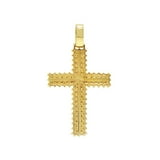 Yellow Gold Round 5.3ct Diamond Cross 2.5" - Walmart.com