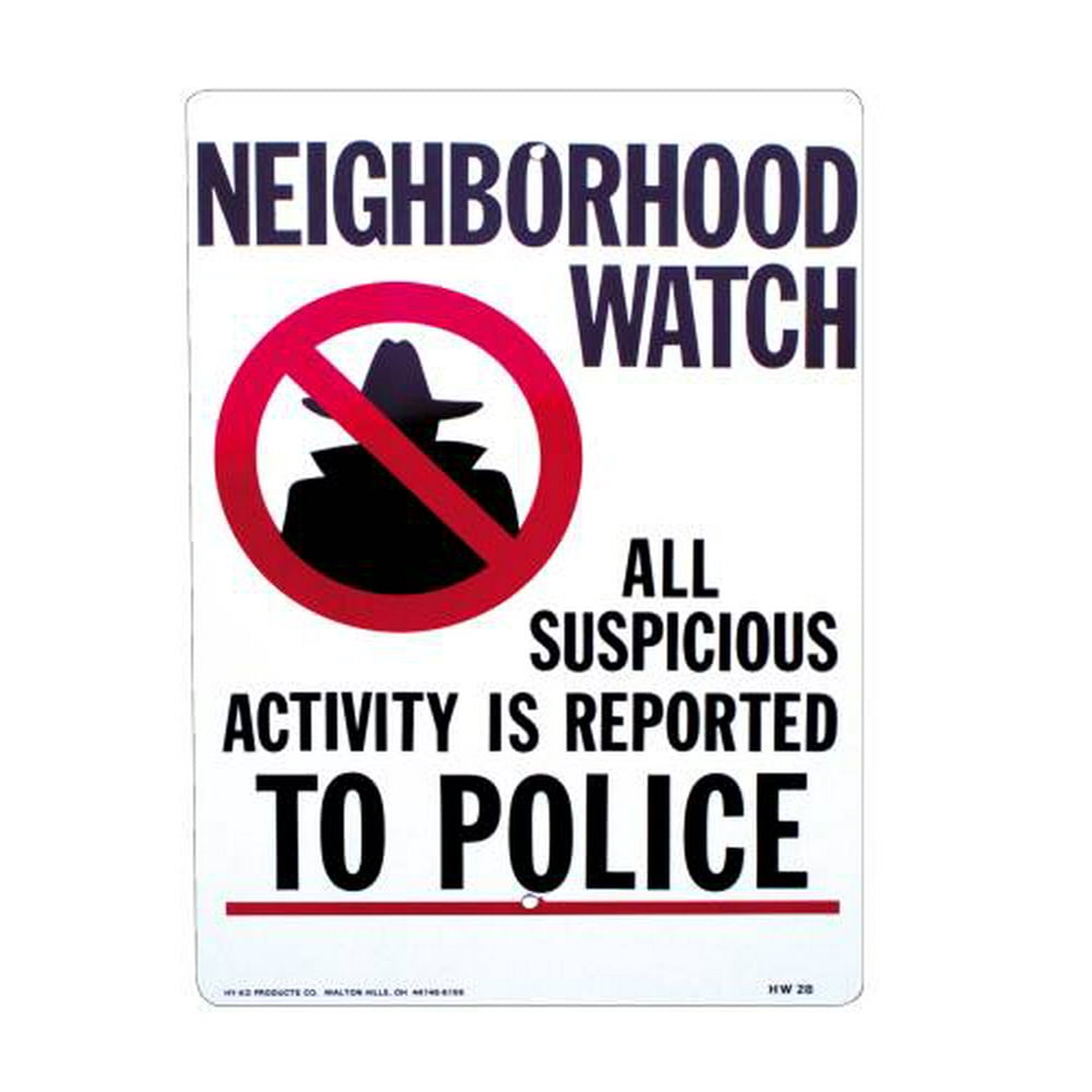 NEIGHBORHOOD WATCH 12" X 18" ALUMINUM STREET SIGN per 2 Each - Walmart ...